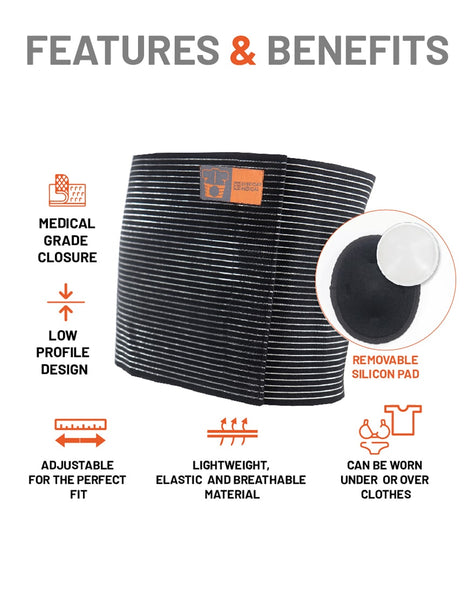 Plus Size Umbilical Hernia Belt - Hernia Support Binder – Everyday Medical