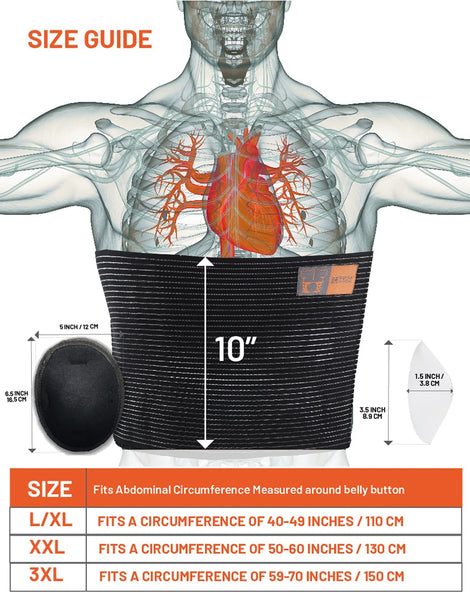 Plus Size Umbilical Hernia Belt - Hernia Support Binder – Everyday Medical